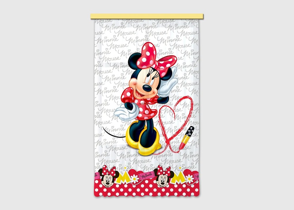 Dětsky dekorativní závěs Minnie Mouse | 140 x 245 cm | DFCSL7162