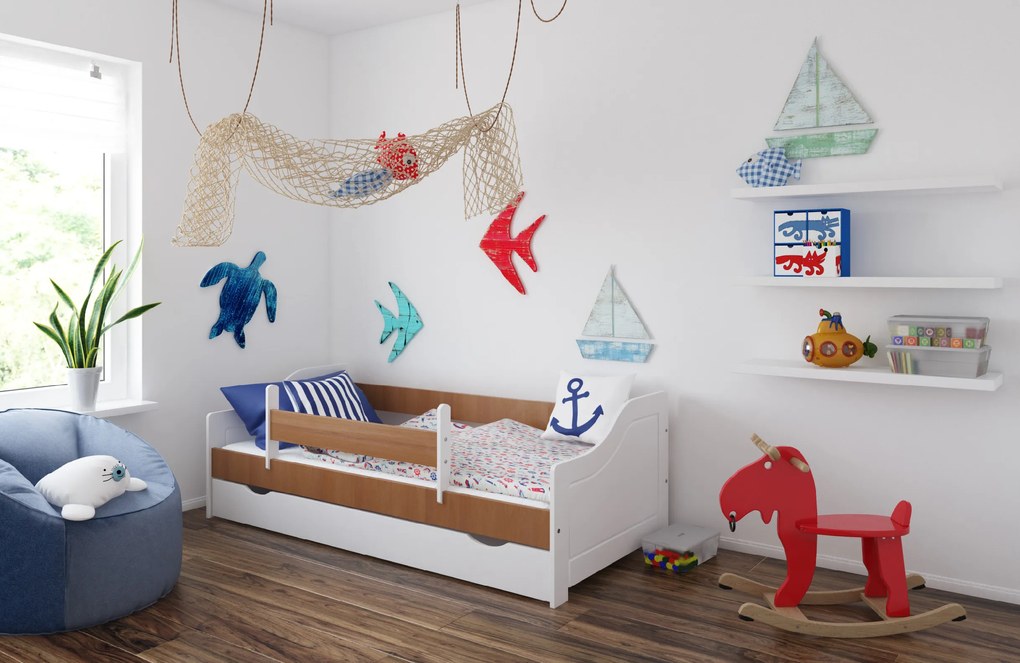 BabyBeds Dětská postel LILI Velikost postele: 160x80 cm, Barevné provedení: Bílá, Úložný prostor: Ano, s úložným prostorem Bílá