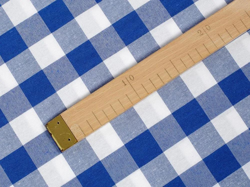 Biante Dekorační povlak na polštář s lemem Rebeka RE-007 Modro-bílá kostka velká 45 x 45 cm