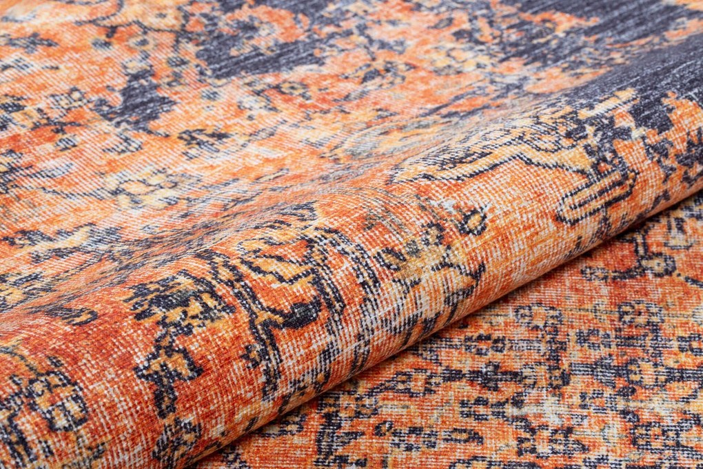 Conceptum Hypnose Kusový koberec Fusion Chenille - Orange AL 275, Vícebarevná, 75 x 150 cm