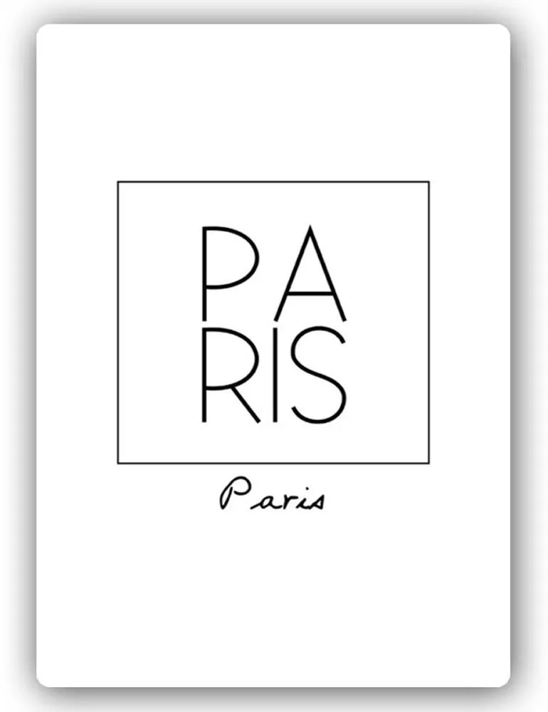 CARO Kovový obraz - Paris 2 40x60 cm