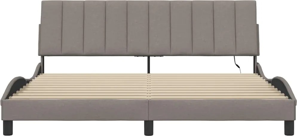 Rám postele bez matrace Hanko taupe 180 x 200 cm textil 3310479