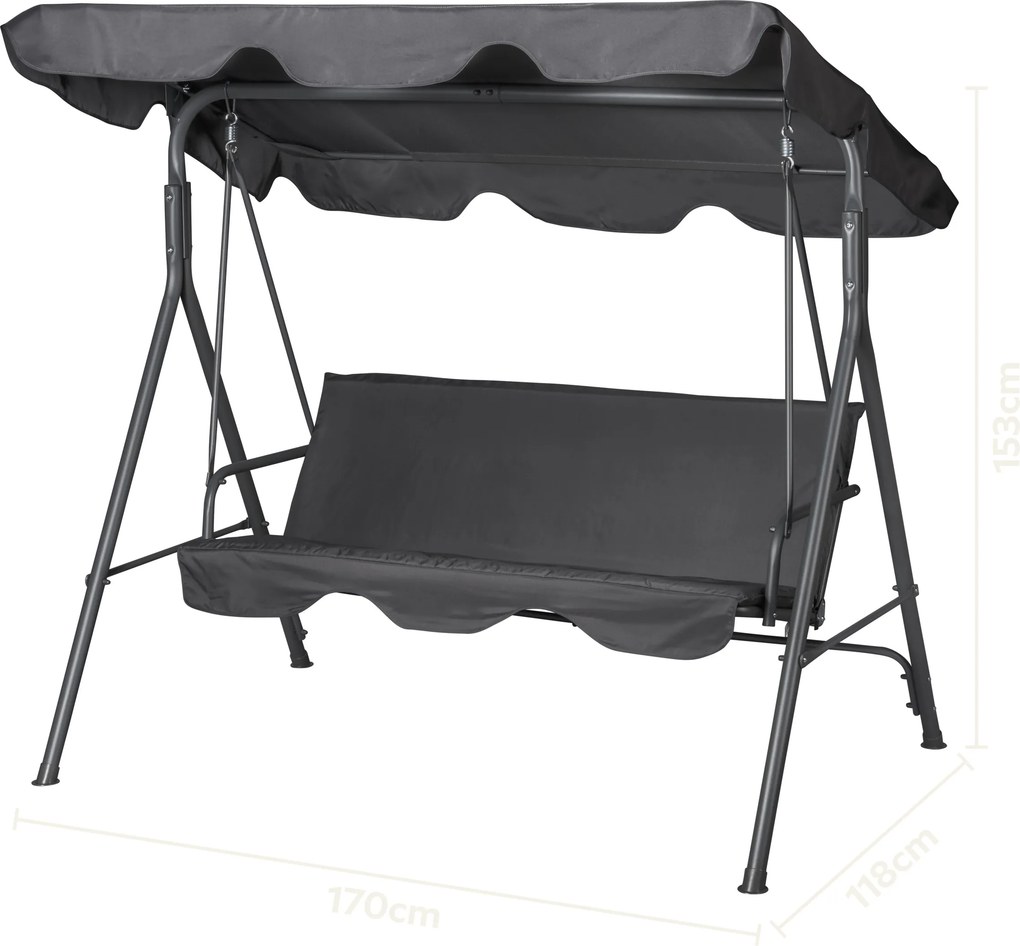 Livarno® Zahradní houpačka Hollywood s polstrováním, 170 cm