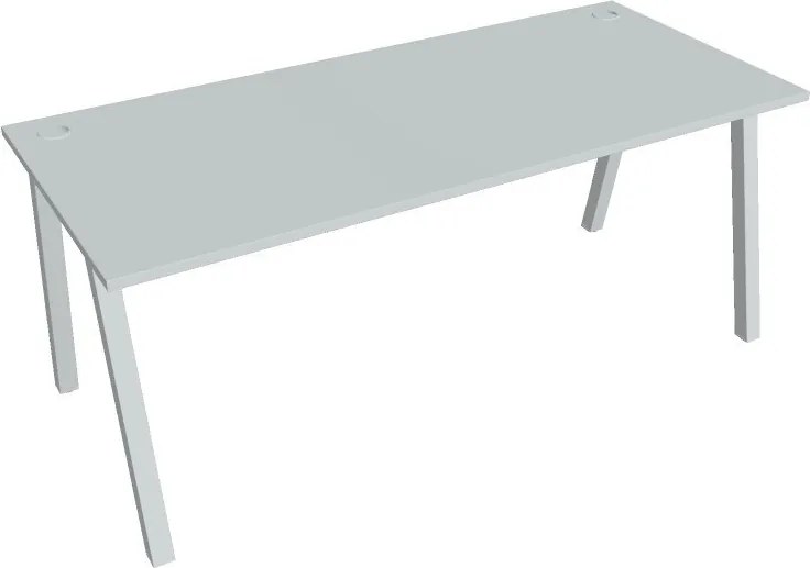 Kancelářský pracovní stůl Hobis USA 1800, bílá RAL 9016, deskaakát