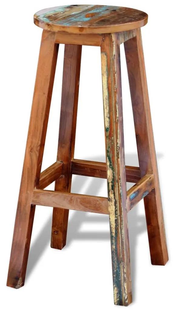 vidaXL Barová stolička masivní recyklované dřevo