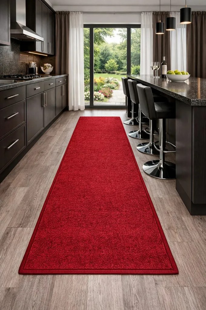 Spoltex, Běhoun na míru Eton červený 15, šíře 100 cm, červená, chodba / předsíň