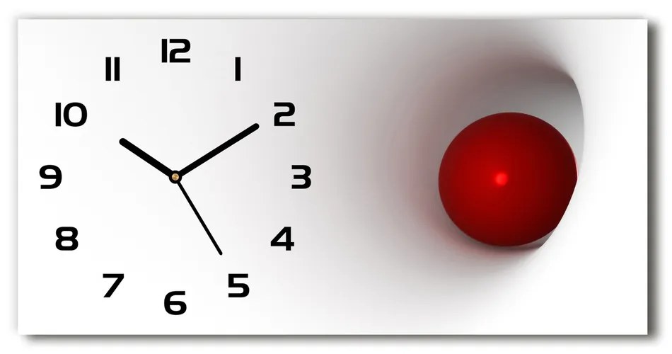 Wallmuralia Skleněné hodiny na stěnu Abstrakce koule 60x30 cm