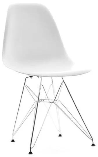 design4life Židle PRIX bílá, chrom