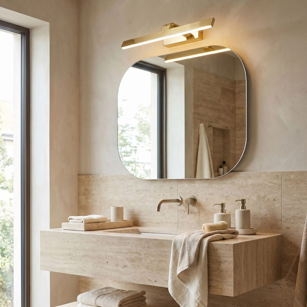 Toolight Rea, Koupelnové nástěnné LED svítidlo SWE004-1W 43cm GOLD, OSW-20103