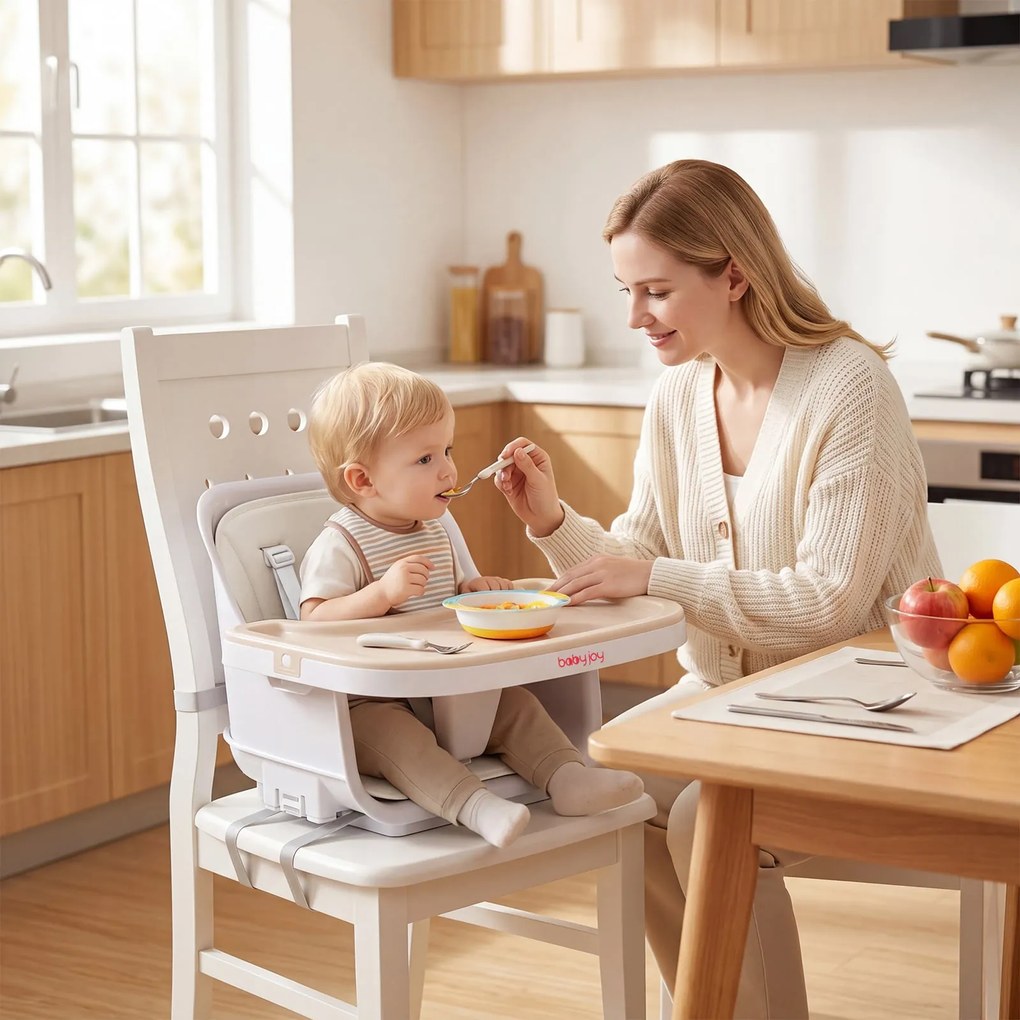 Costway Vysoká stolička baby 4 v 1 dětská vysoká židle skládací nastavitelná