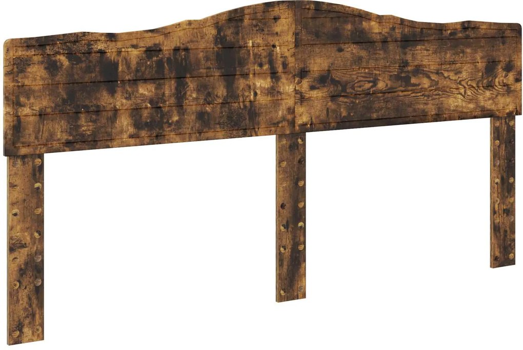 Rám postele Kouřový dub 180 x 200 cm Masivní borové dřevo 3412866