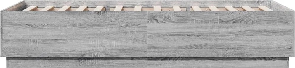 Rám postele šedý sonoma 90 x 200 cm kompozitní dřevo 3209728