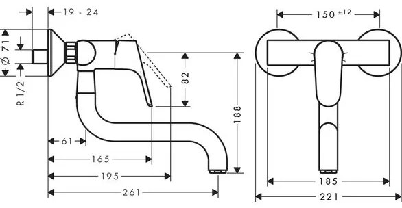 Hansgrohe Focus M41 kuchyňská baterie, chrom 31825000