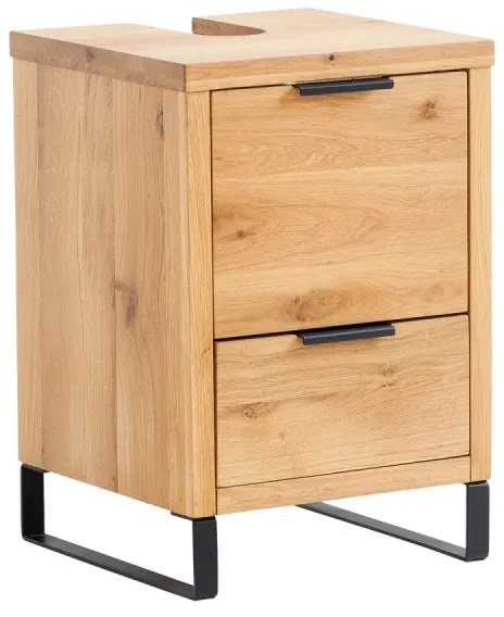 furniture-nabytek.cz - Masivní umyvadlová skříňka Sidora z divokého dubu, olejovaná, hnědá – 40×40×60 cm