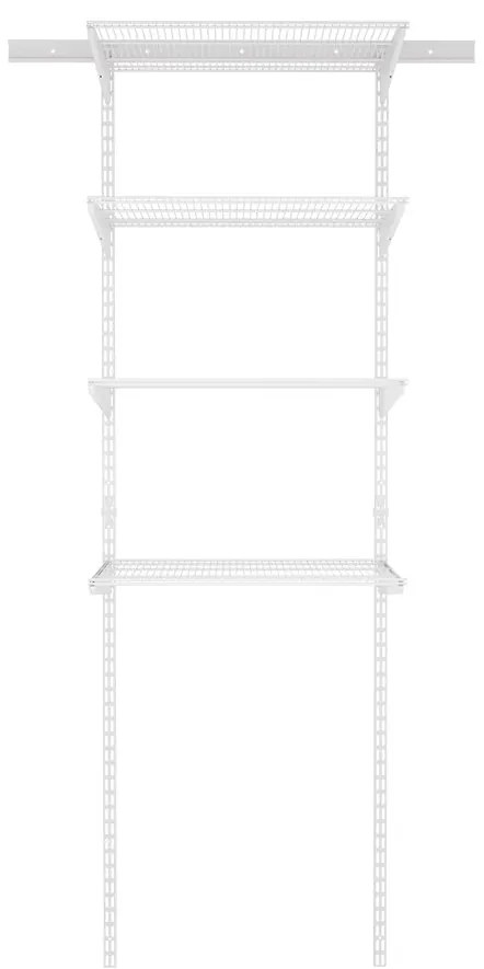 Nástěnný regál do prádelny TOPTRACK, 200x60x40 cm