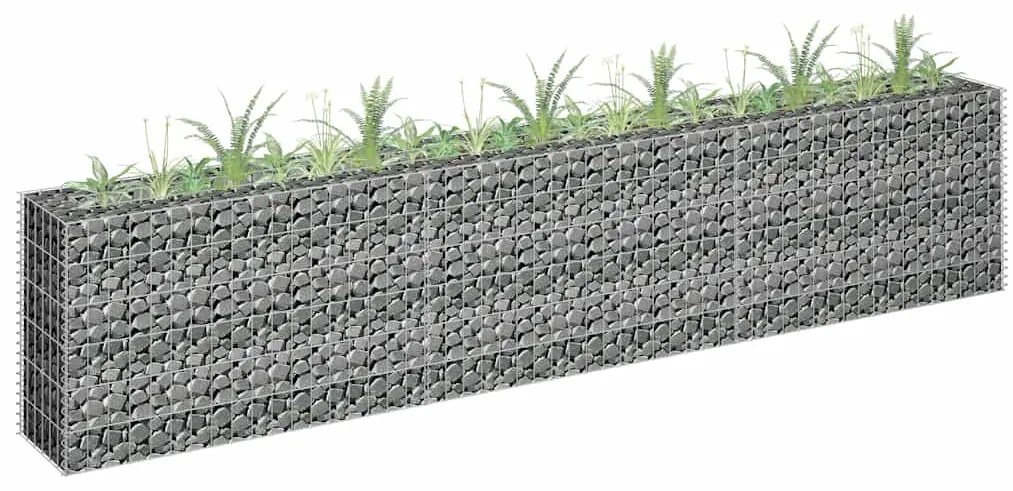 Gabionový vyvýšený záhon pozinkovaná ocel 270 x 30 x 60 cm 145638