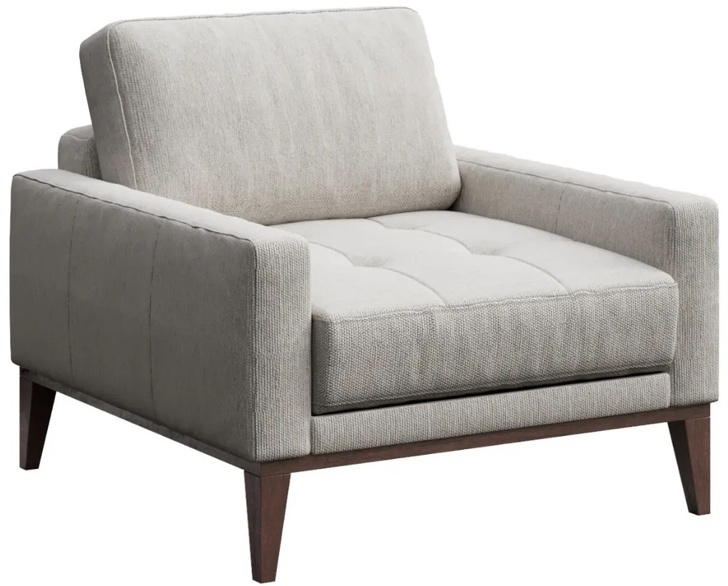 Světle šedé látkové křeslo MESONICA Musso Tufted
