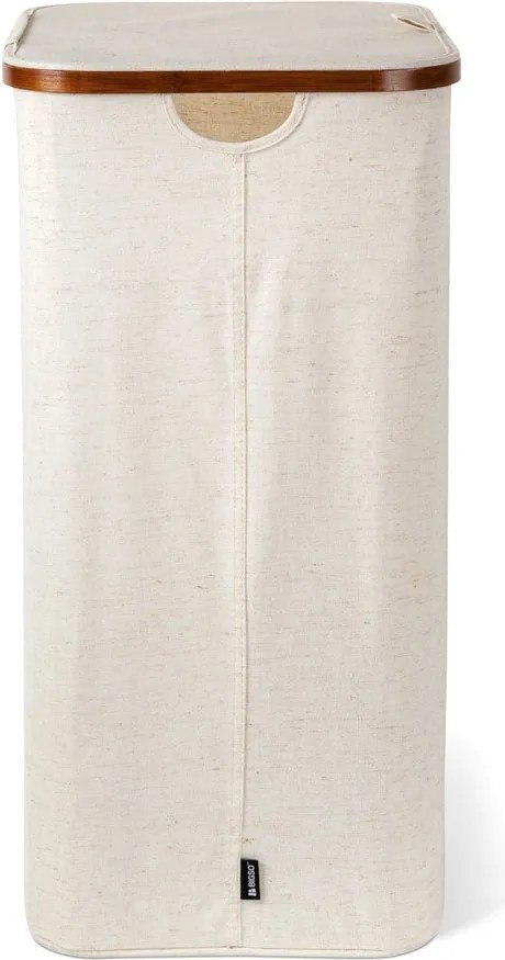 Krémový látkový koš na prádlo Bamboo/Linen – Bigso