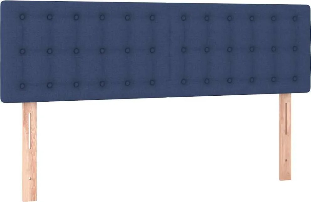 Box spring postel s matrací modrá 140x190 cm textil 3130031
