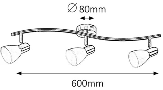 Rabalux 6303 - Bodové svítidlo SOMA 3xE14/40W/230V