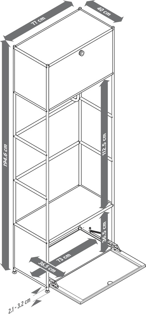 Tchibo - Kovový věšák na šaty CN3 - barva: bílá