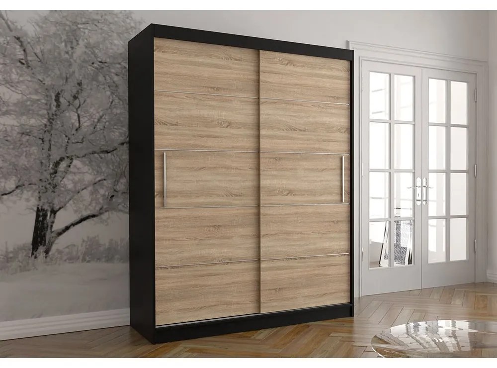 IDZ Šatní skříň Vista bez zrcadla (150 cm) Barva dřeva: Bílá + Sonoma