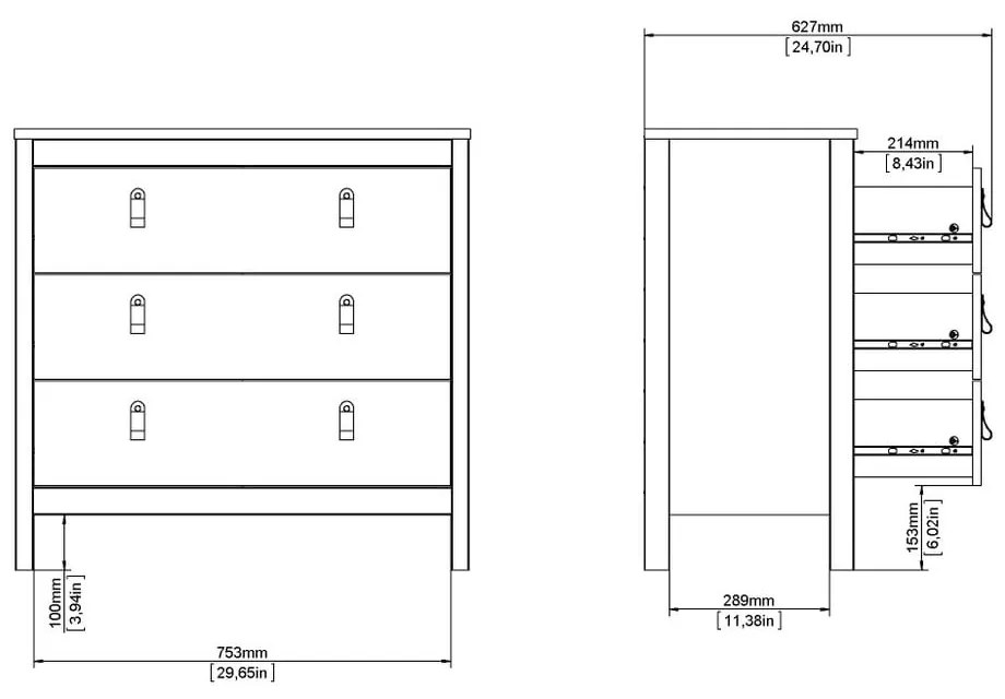 Šedobéžová komoda 82x80x38 cm Madrid – Tvilum