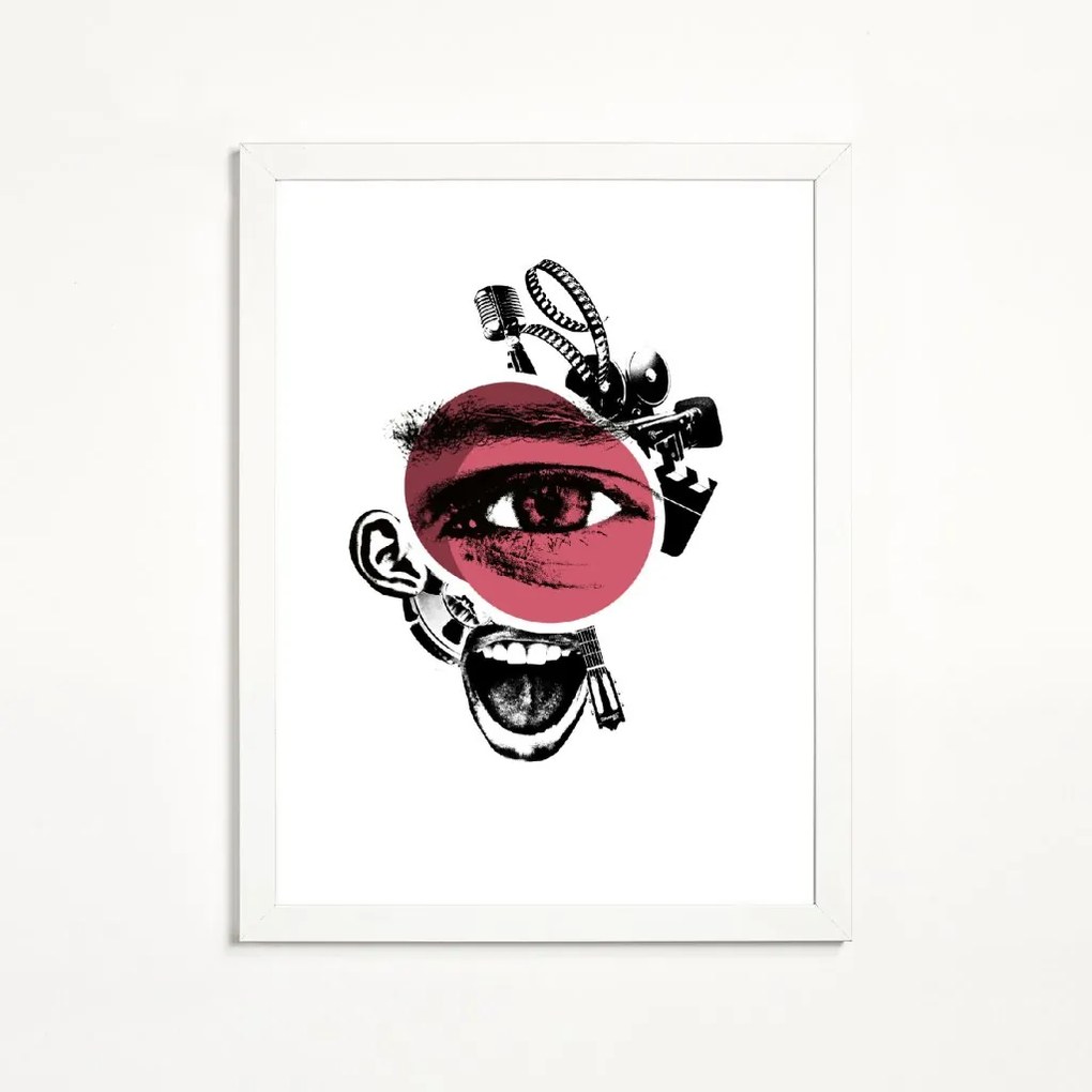 Eva Mořická | Oko IV Rám: Bílý, Velikost: 100 x 70 cm