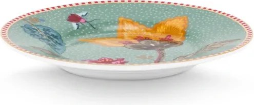 Pip Studio Blooming Tales talíř Ø12cm, modrý (Dezertní talířek z porcelánu)