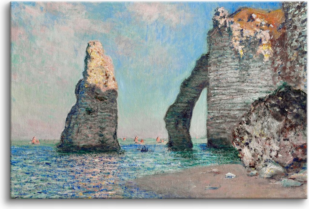 Obraz na plátně Útesy Replika přímořské krajiny Claude Monet 80x120