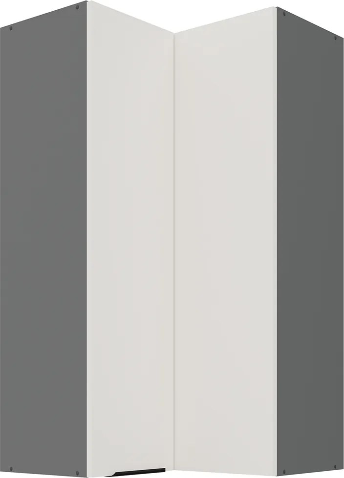 ARIA aw | horní kuchyňská skříňka 60x60 GN-108 2F (90°) rohová s policemi | EXTRA VYSOKÁ | 60x60 cm | antracit/bílá
