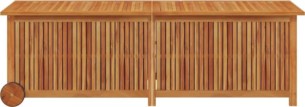Zahradní úložný box s kolečky 150 x 50 x 58 cm masivní akácie 319713