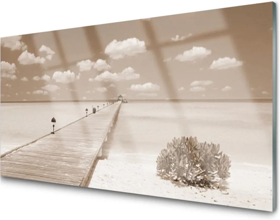 Obraz na skle Moře Most Krajina