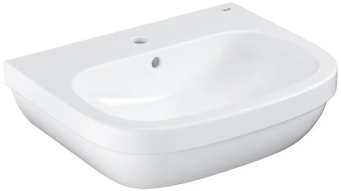 Grohe Euro Ceramic - Umyvadlo s přepadem, 600x480 mm, alpská bílá 39335000