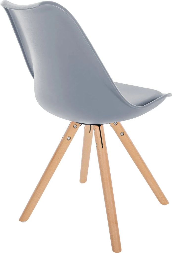 Židle Sofia plast kulatý – šedá