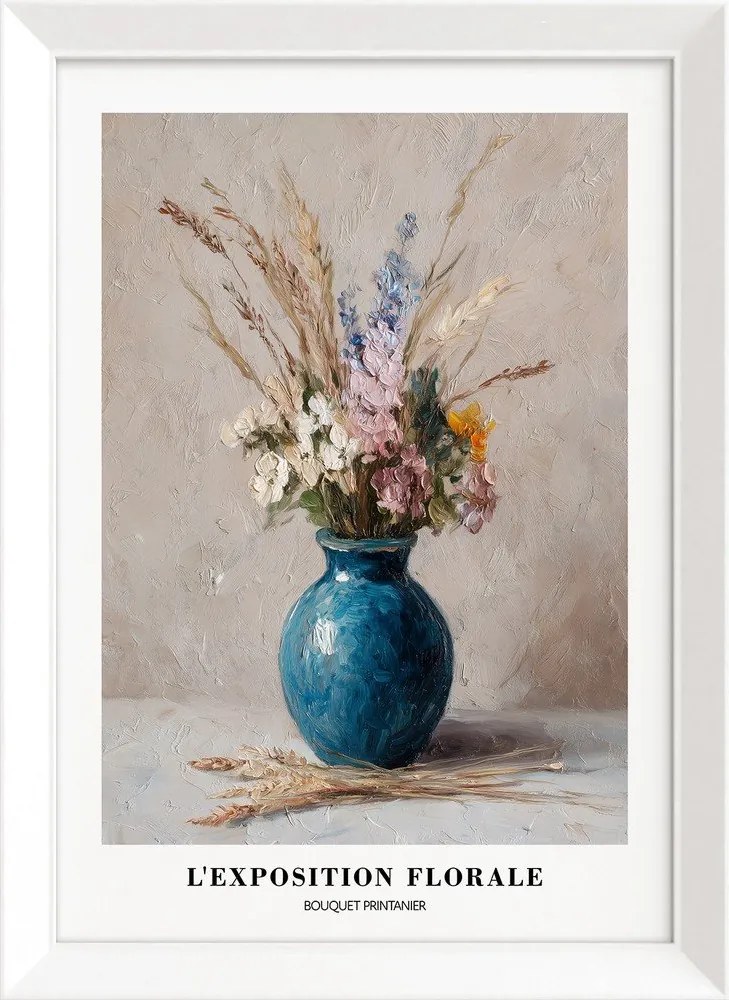 Tištěný obraz s rámem 56x75 cm Blue Vase – Styler