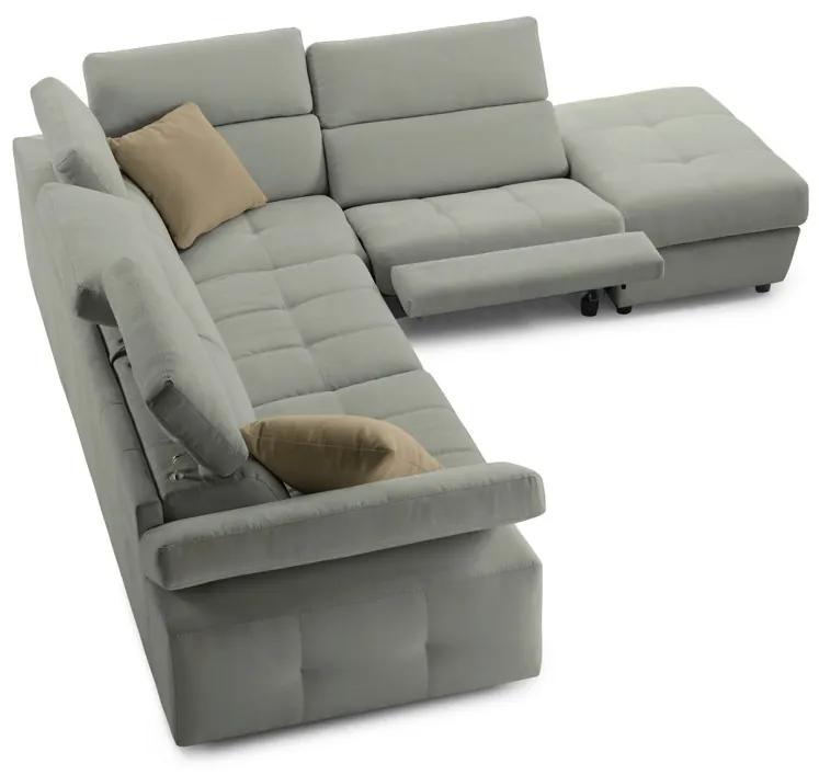 Pregio Italia sofa&relax Luxusní rohové sedačky DREAMER Provedení: 3 rozkládací + roh + 1 s ukonč., Vzorník látek: tekno fibra 34 black