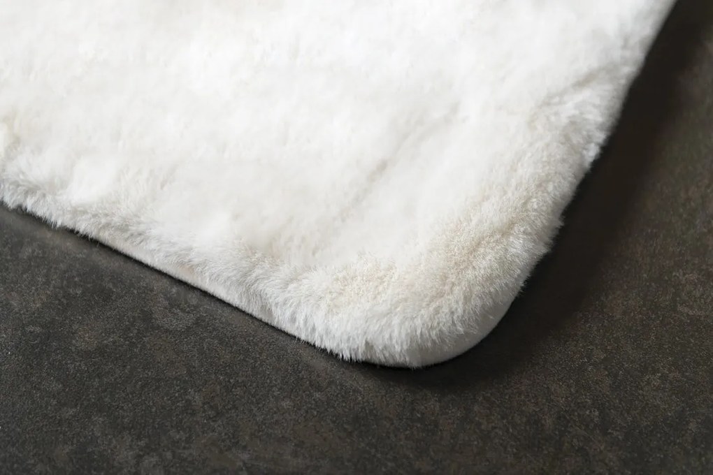 Gedy Gedy, FUZZY koupelnová předložka, 50x80 cm, 100% polyester, protiskluz, bílá, 96FY508002