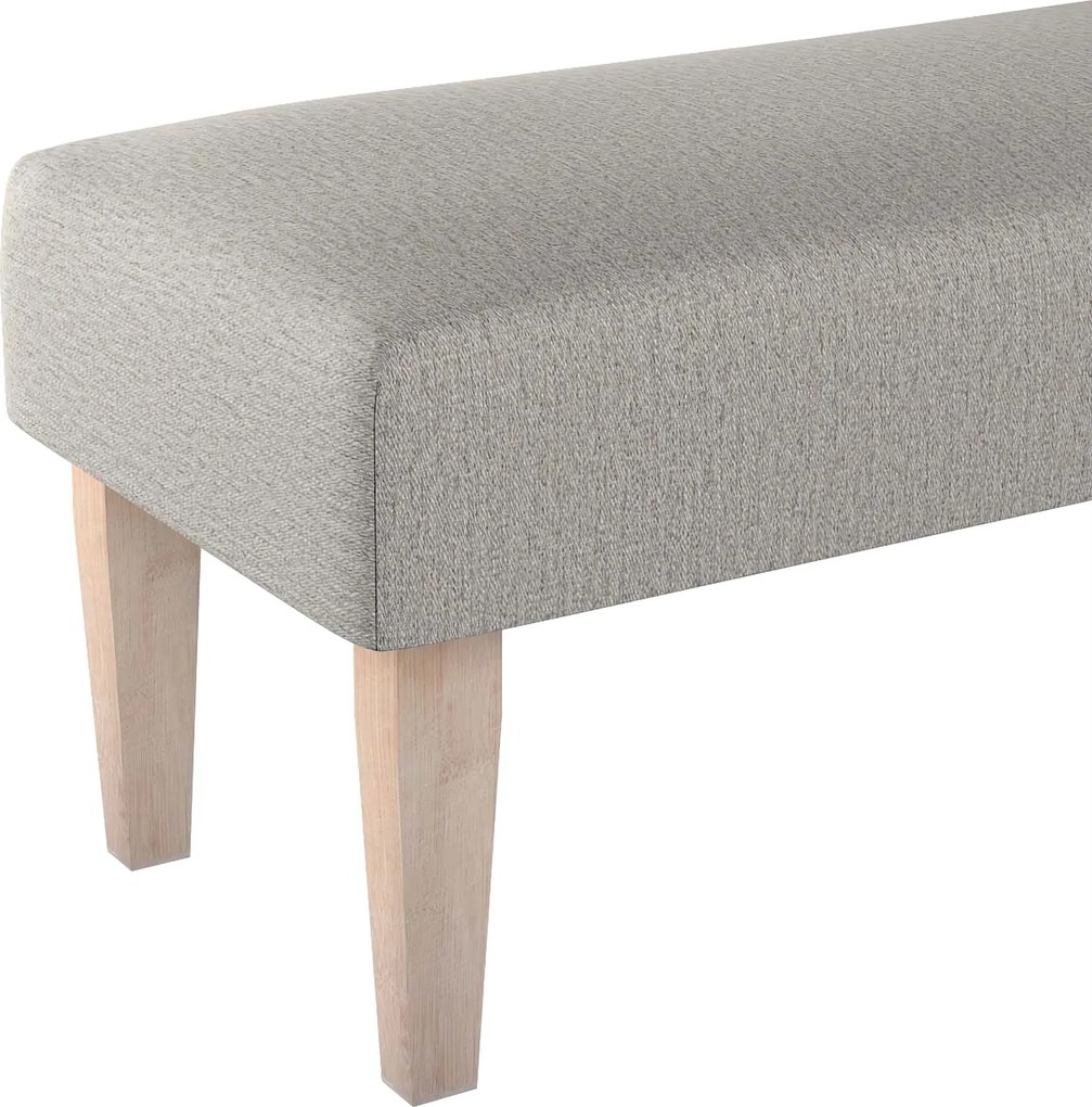 Dlouhá lavička 100x40cm barva béžová látka pletený vzor