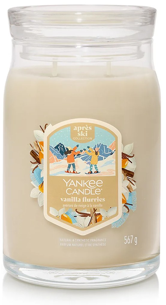 Yankee Candle Vonná svíčka velká Signature Vanilla Flurries, 567 g, L
