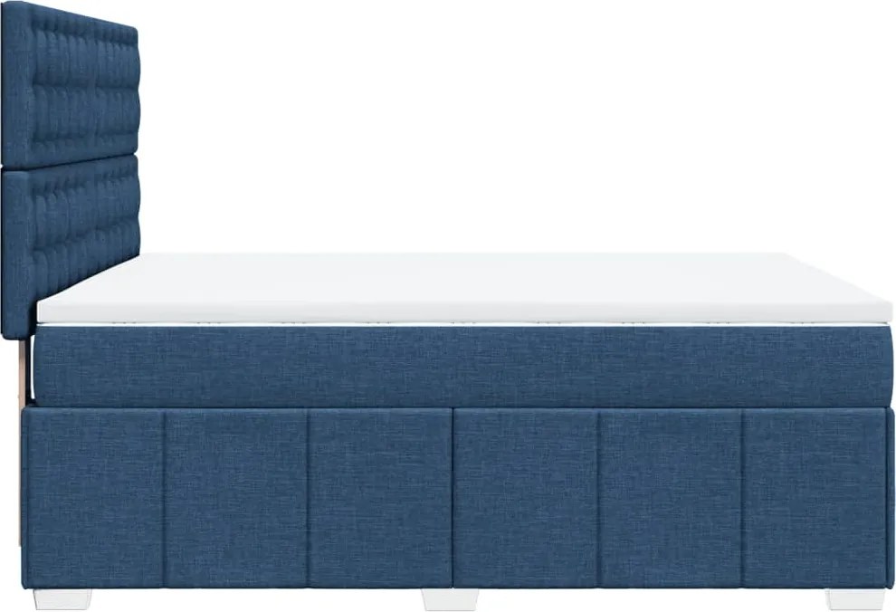 Box spring postel s matrací modrá 140x200 cm textil 3291711