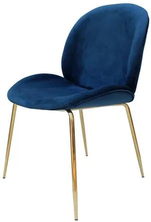 Kayoom Židle Charlize 110 Set 2 ks modrá / mosaz