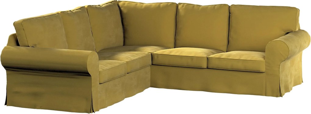 Potah na pohovku IKEA Ektorp rohová barva zelená látka lesklé, sametová