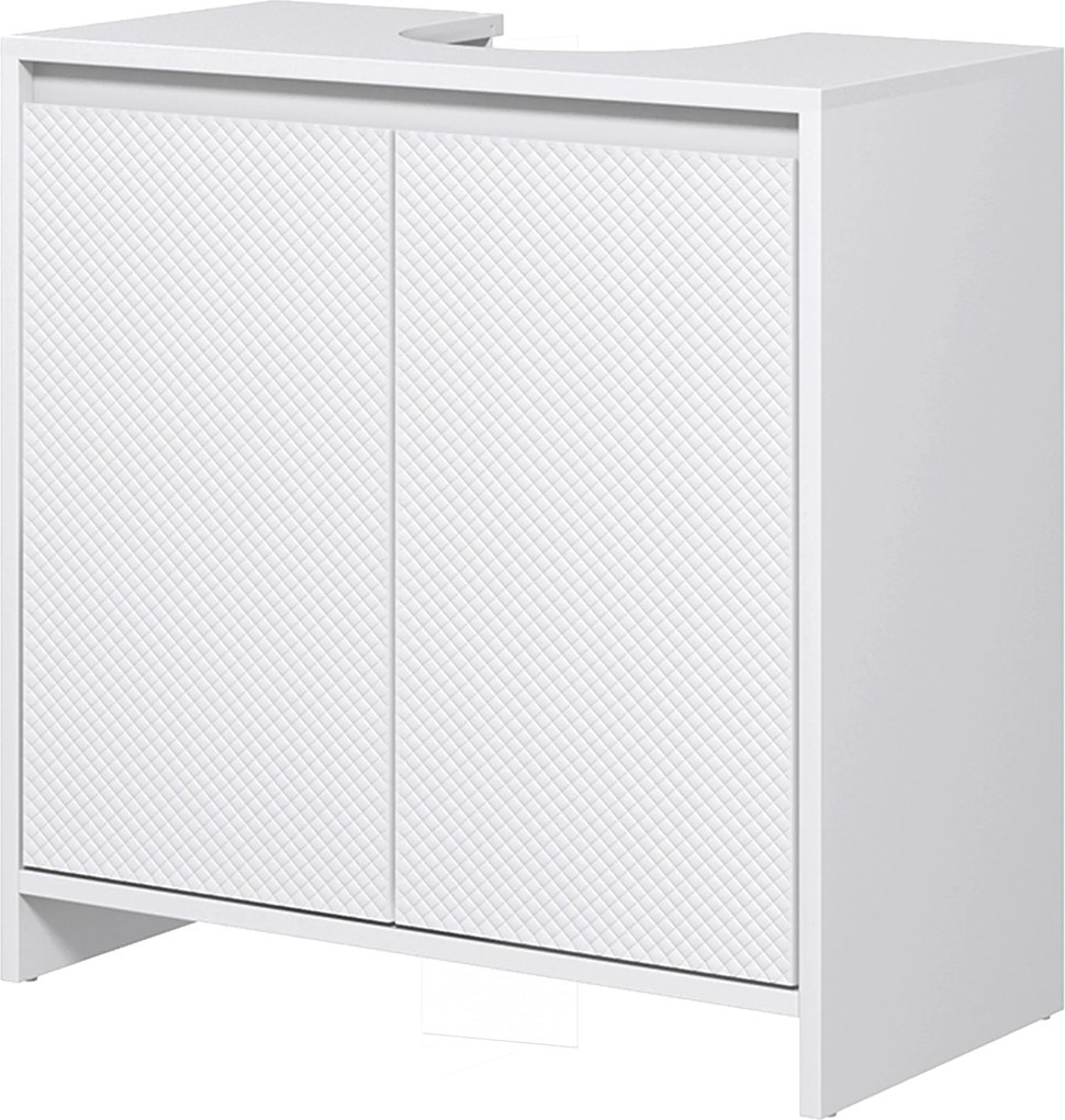 HOMCOM Podskříňková koupelnová skříňka Moderní koupelnová úprava se policí a proti převrhnutí, nosnost 40 kg, 60x30x60 cm, bílá | Aosom