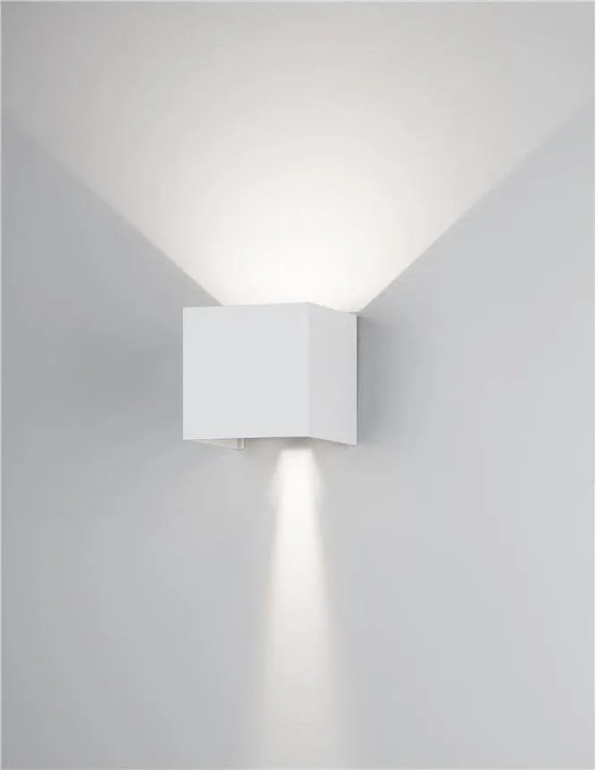 NV 747406 Venkovní nástěnné svítidlo COMO bílý hliník LED 2x3W 3000K 220-240V nastavitelný úhel 0-90st. IP54 - NOVA LUCE