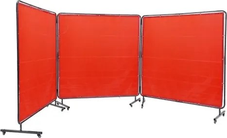 Svářečská zástěna s rámem, 1,83 × 1,83 m 3 panelové zástěny pro svařování – XU-2314