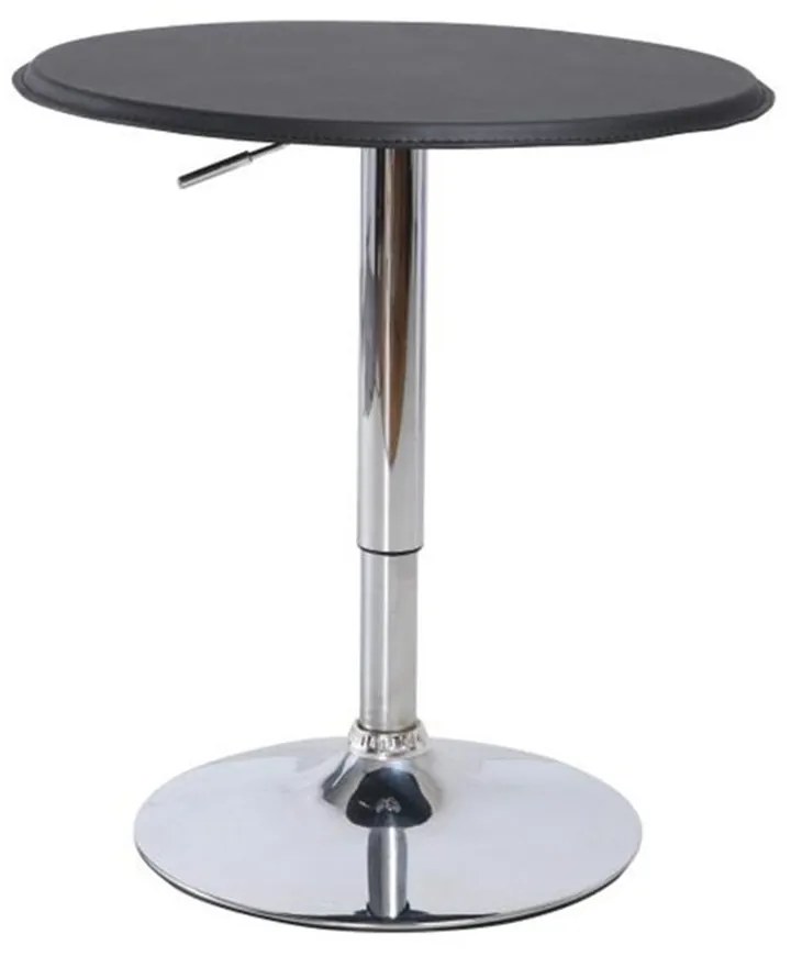 Barový stůl, otočný, s nastavitelnou výškou, chrom / černá, BRANY