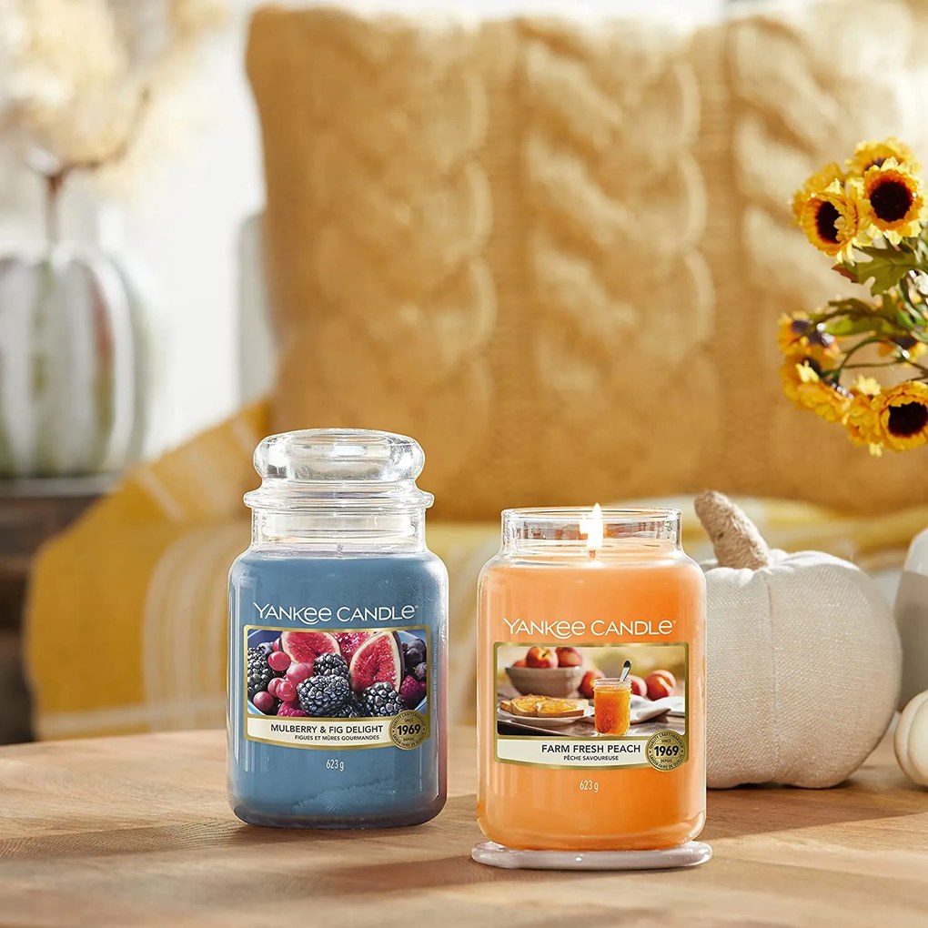 Yankee Candle vonná svíčka Classic ve skle velká Farm Fresh Peach  623 g