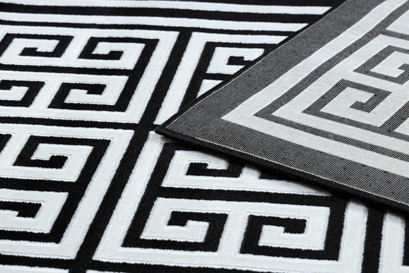 Dywany Łuszczów Kusový koberec Gloss 6776 85 greek black/ivory Rozměry koberců: 200x290