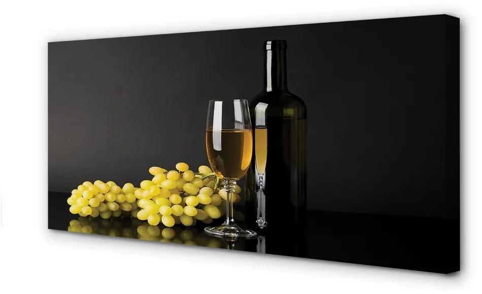 Obrazy na plátně Láhev vína ovoce 125x50 cm
